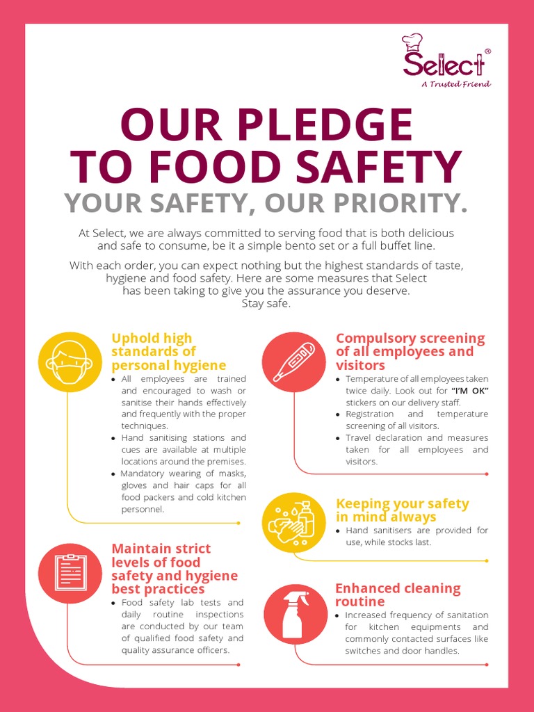 Food Safety Commitment and Pledge | PDF
