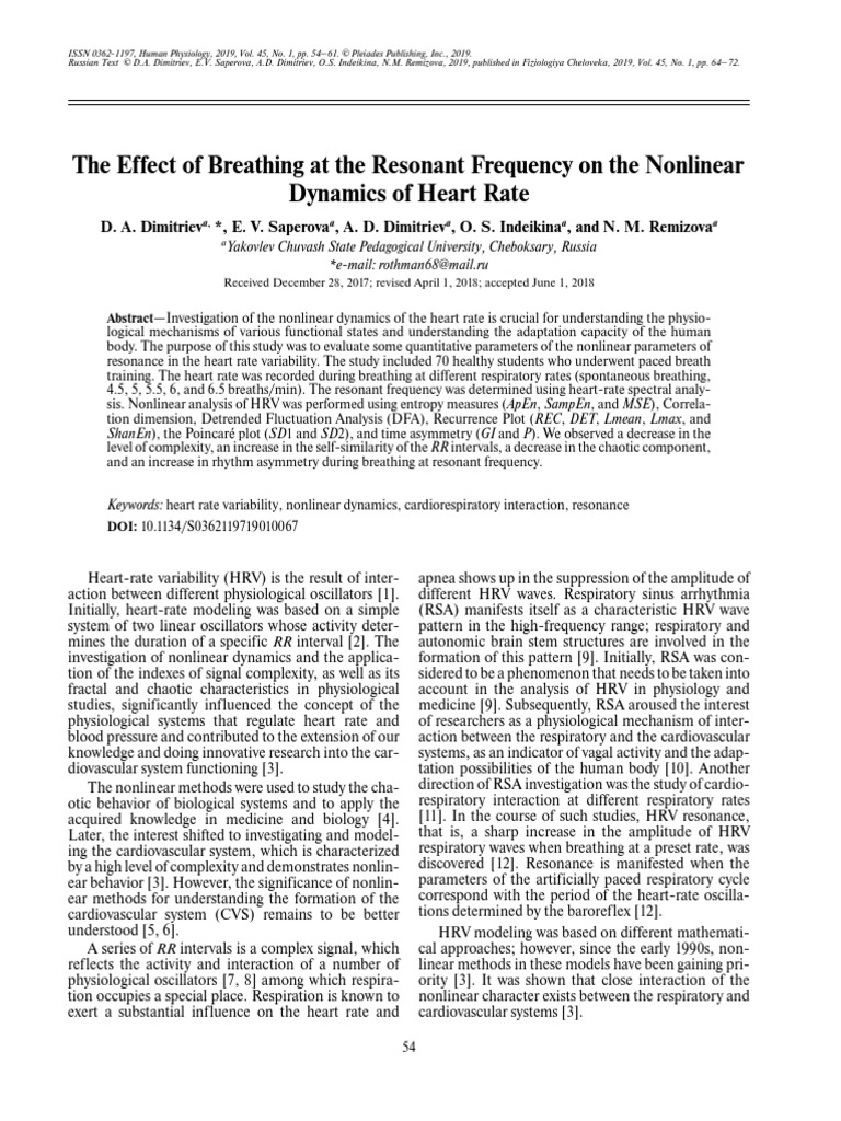 Recurrence Quantification Analysis Of Heart Rate During Mental Arithmetic Stress In Young