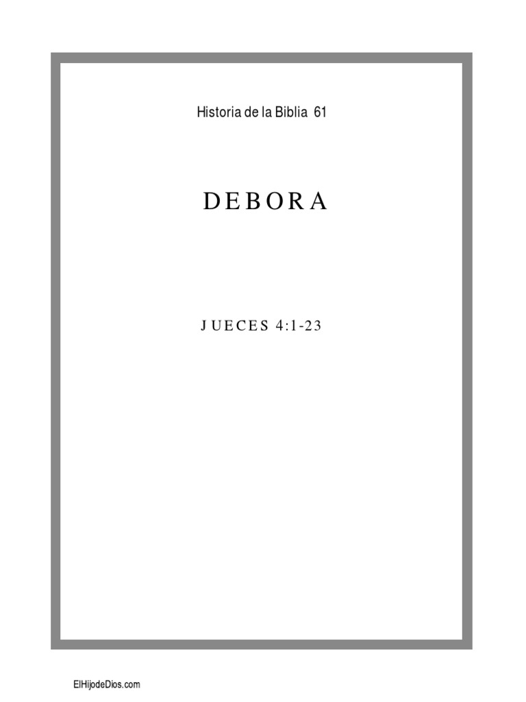 Debora Jueces 4-1-23 | PDF | El antiguo Israel y Judá | Biblia hebrea