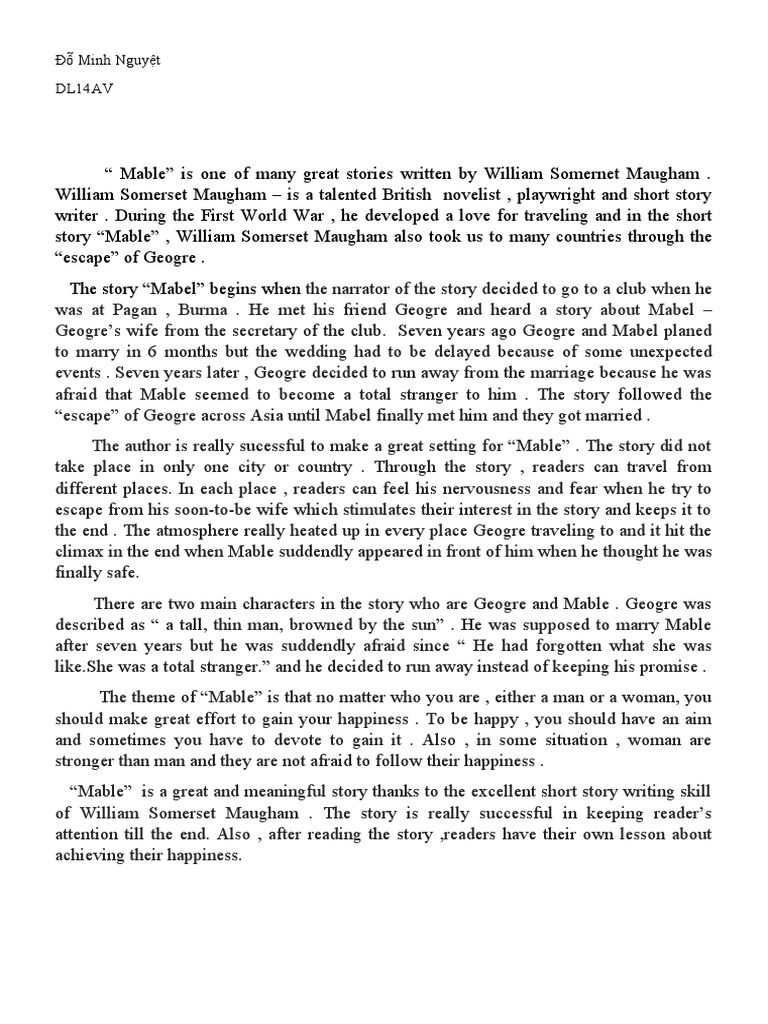 Mabel by William Somerset Maugham | PDF