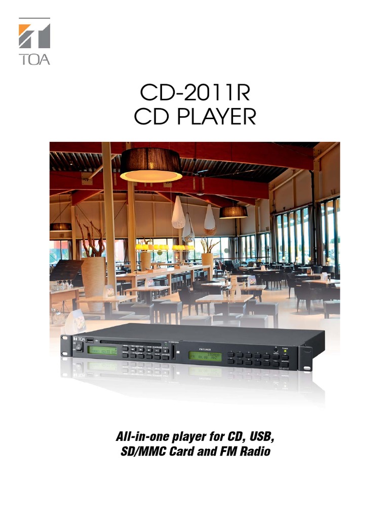 TOA CD-2011R All-in-One CD Player | PDF | Frequency Modulation | Radio
