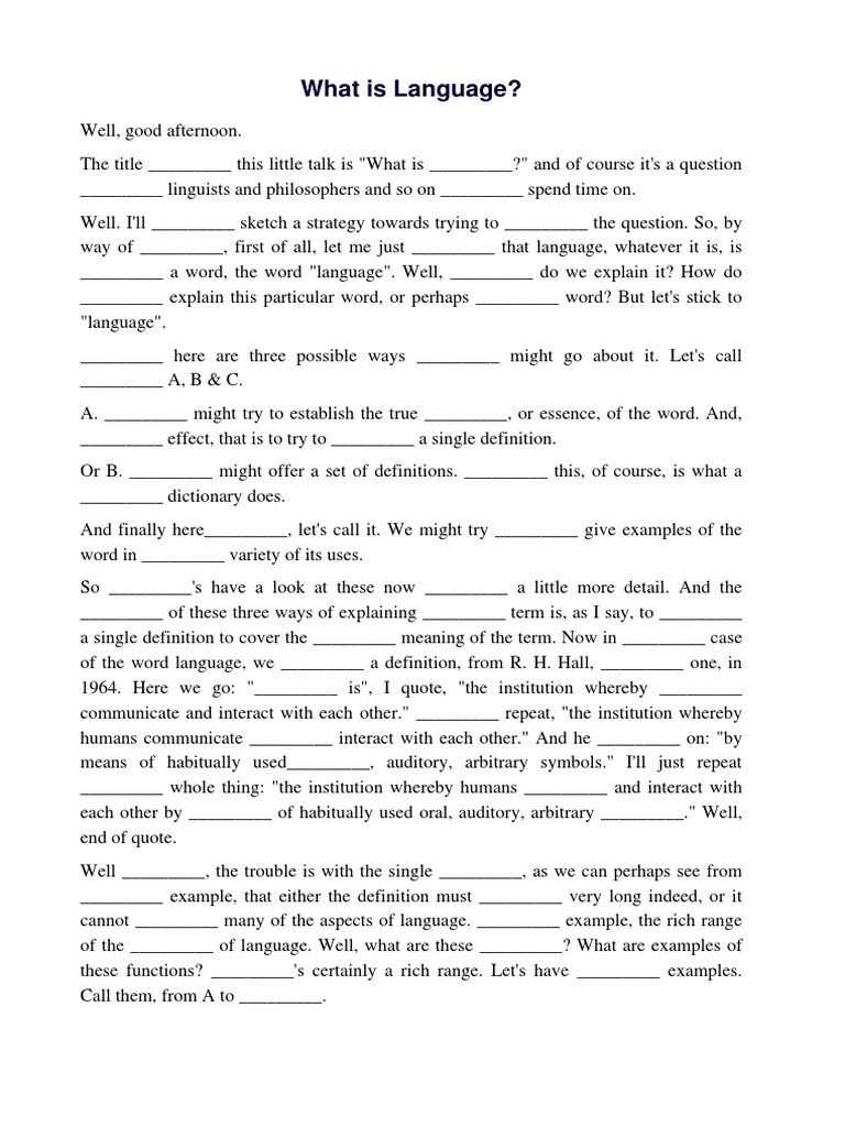 Note-Taking Exercise What Is Language | PDF | Definition | Dictionary