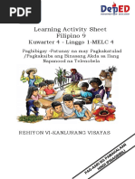 Filipino 9 4th Quarter Module 4 IBARRA | PDF