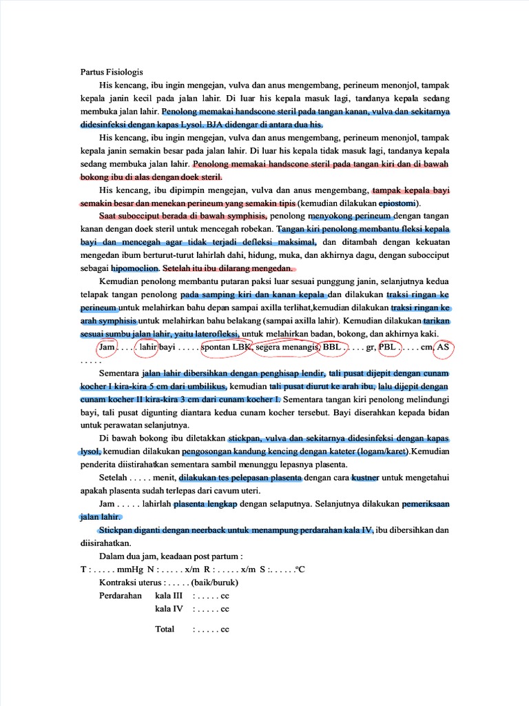 Nyanyian Partus Normal | PDF