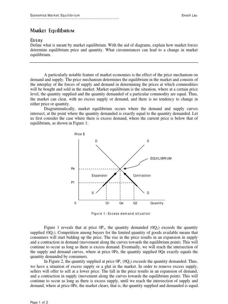 What Is Market Equilibrium | PDF | Supply And Demand | Economic Equilibrium