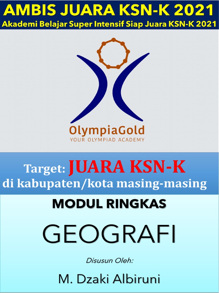 Geografi (Modul Ringkas KSN-K SMA) | PDF | Sains & Matematika