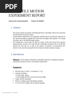 Lab Report Free Fall Motion | PDF | Velocity | Gravity