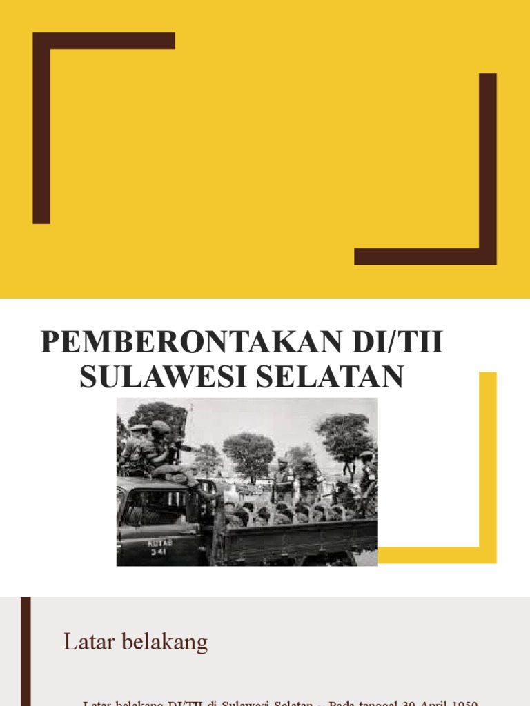 Pemberontakan DI/TII di Sulawesi Selatan | PDF | Politik | Sejarah