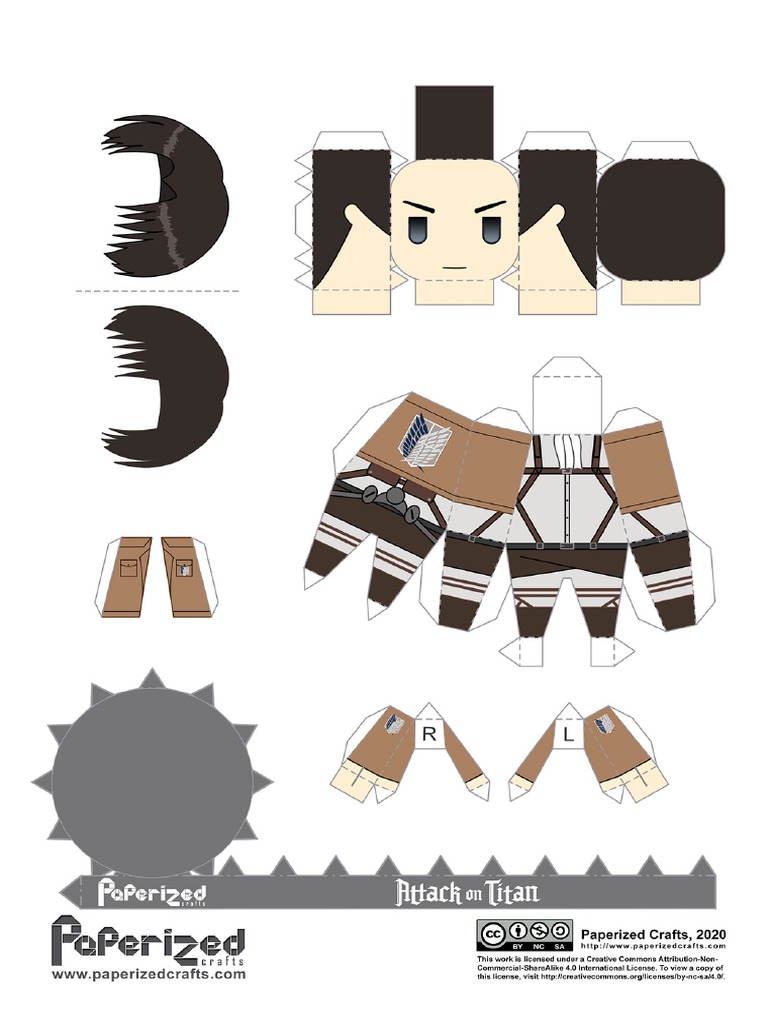 Attack On Titan - Levi Papercraft | PDF