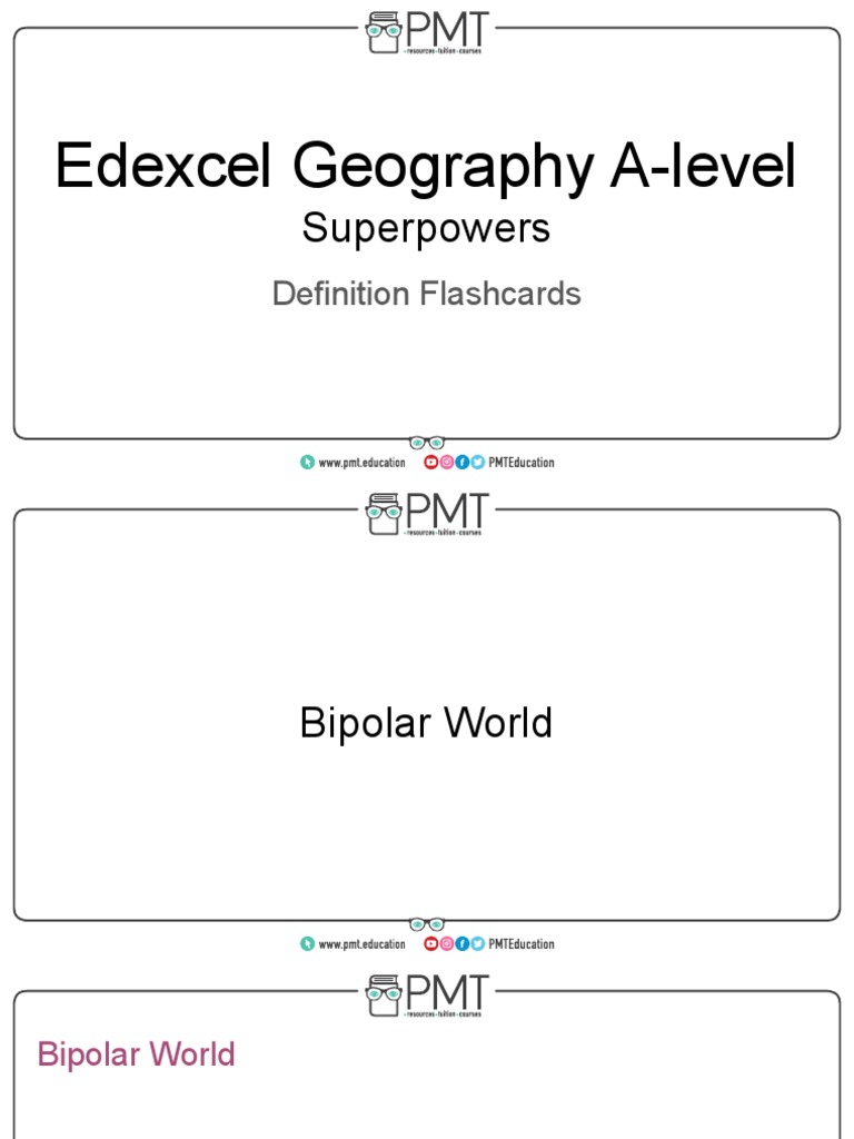 Flashcards - Superpowers - Edexcel Geography A-Level | PDF ...