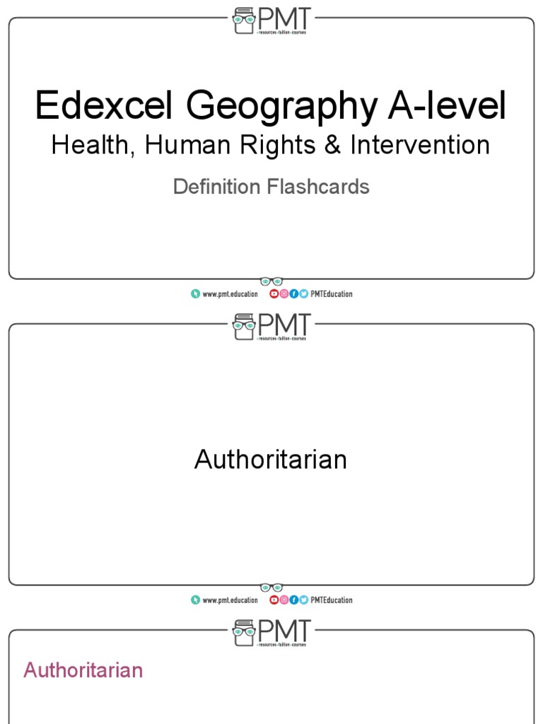 Flashcards - Health, Human Rights and Intervention - Edexcel Geography ...