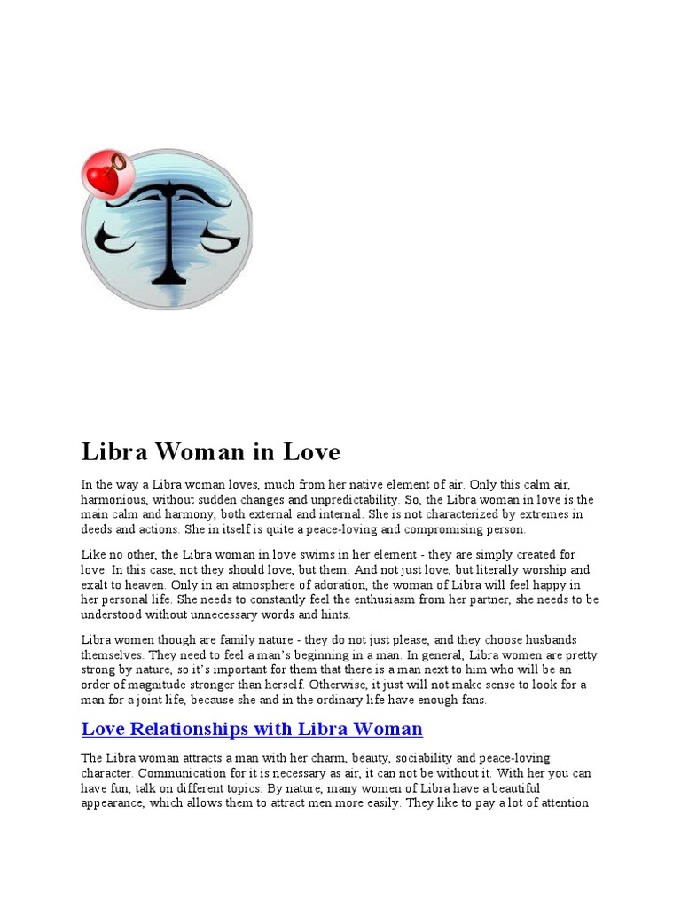 Libra Woman in Love | PDF | Romance (Love) | Love