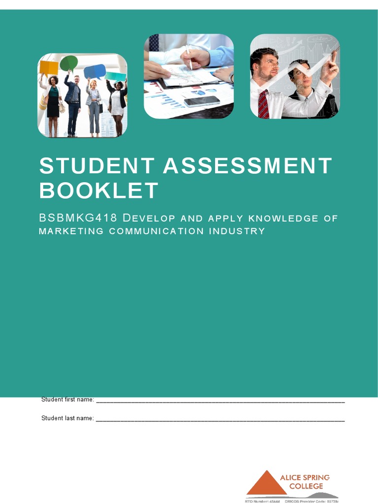 BSBMKG418 Student Assessment Booklet CBSA V1.0 (ID 173985) | PDF ...