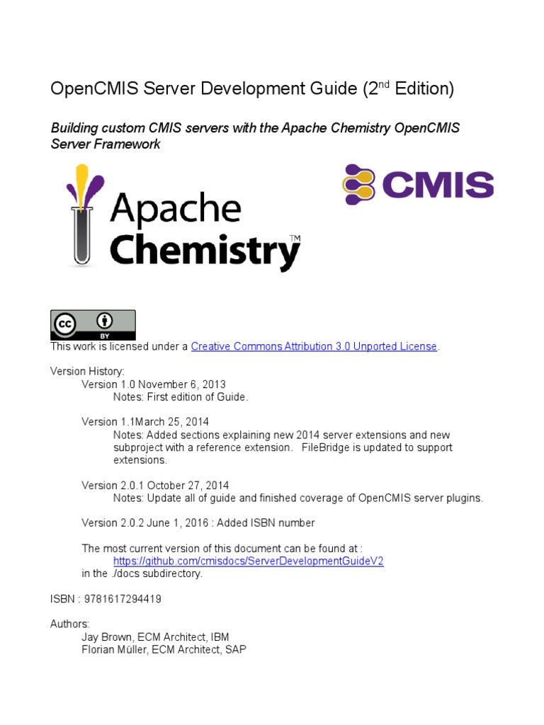 OpenCMIS Server Development Guide - 2nd Edition | PDF | World Wide Web ...