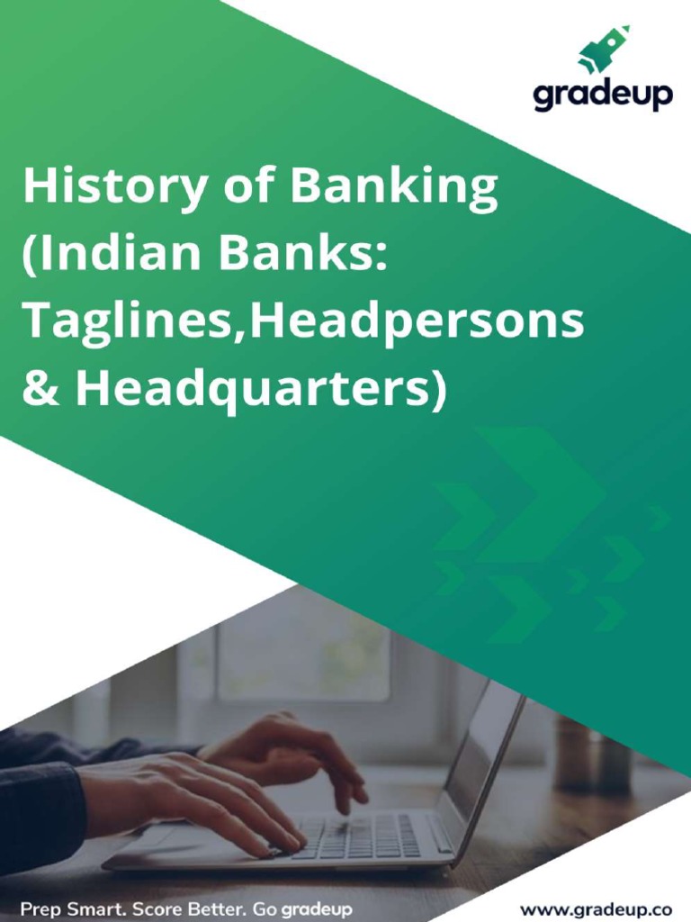 History of Banking Indian Banks Taglines Headpersons Headquarters 2021 ...