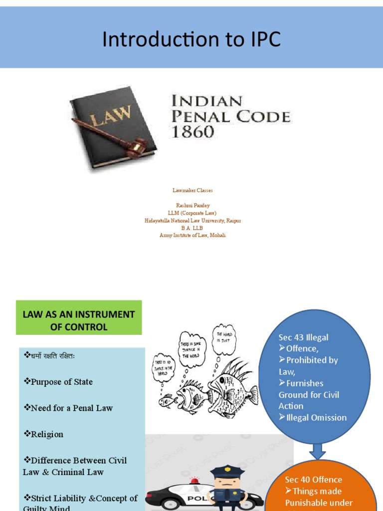 Introduction To IPC | Download Free PDF | Criminal Law | Crime & Violence