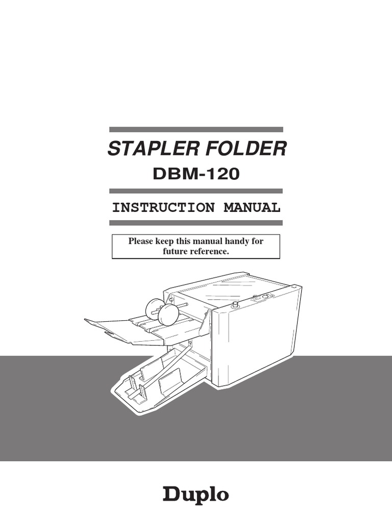 Stapler Folder: Instruction Manual | PDF | Ac Power Plugs And Sockets ...