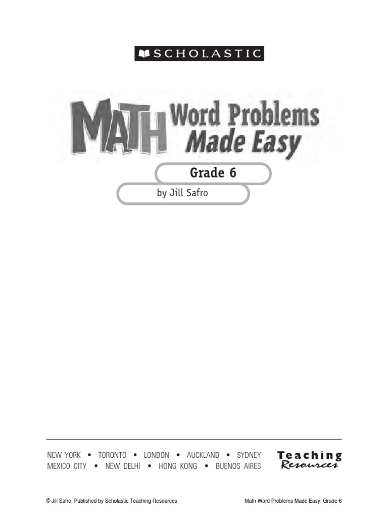 Word Problems Made Easy | PDF | National Council Of Teachers Of ...