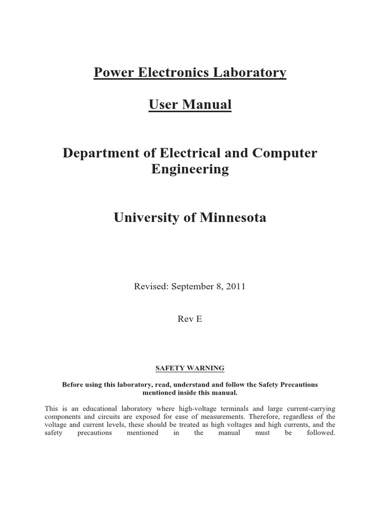SMPS Laboratory Instructions | PDF | Electrical Network | Power Supply
