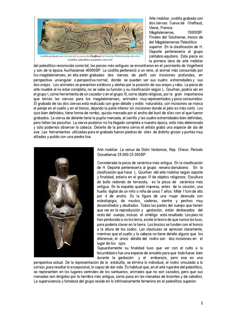Arte Mobiliar | PDF | Escultura | Paleolítico