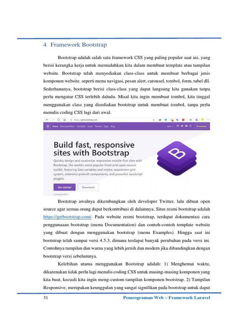 Modul Praktikum Pemrograman Web - Bootstrap Framework | PDF