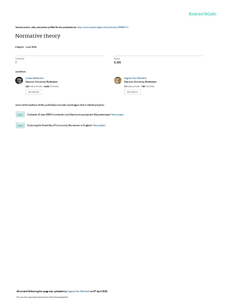 Normative Theory: June 2016 | PDF | Governance | Legitimacy (Political)