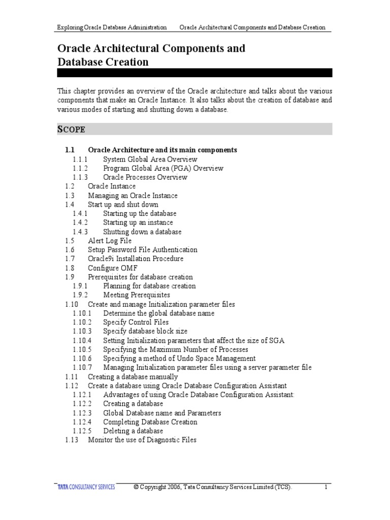 Chapter01 Oracle Architecture | PDF | Databases | Oracle Database