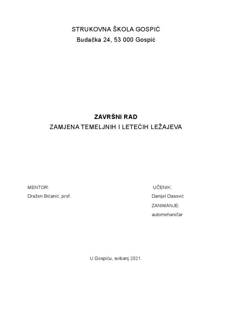 Motorni Mehanizam Lezajevi | PDF