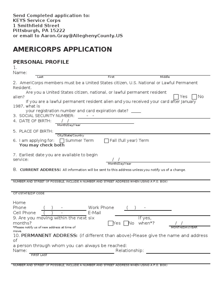AmeriCorps Application Overview | PDF | Criminal Record | Probation