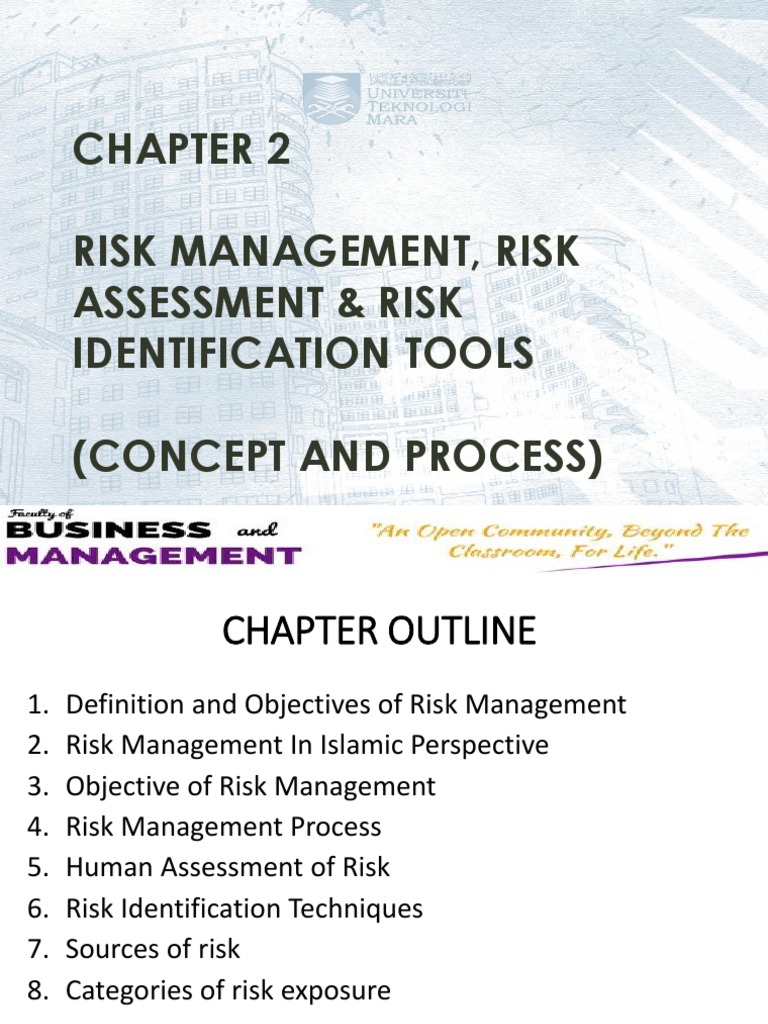 CHAPTER 2 - Risk Management and Assessment | PDF | Risk | Insurance