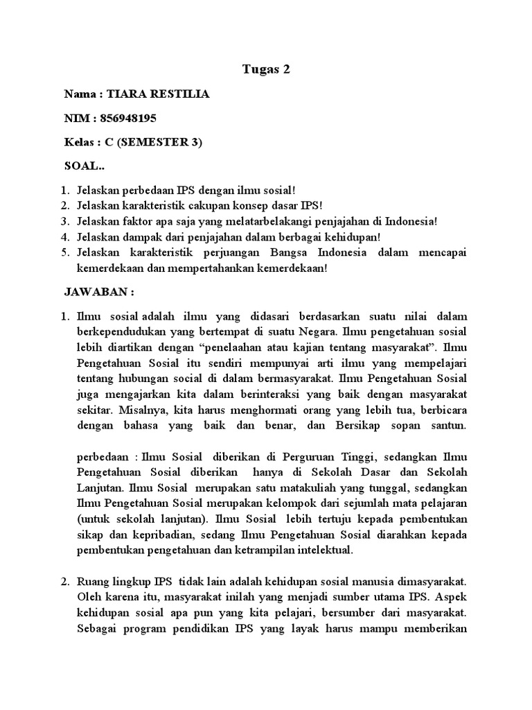 Tugas 2 Konsep Dasar Ips | PDF | Politik