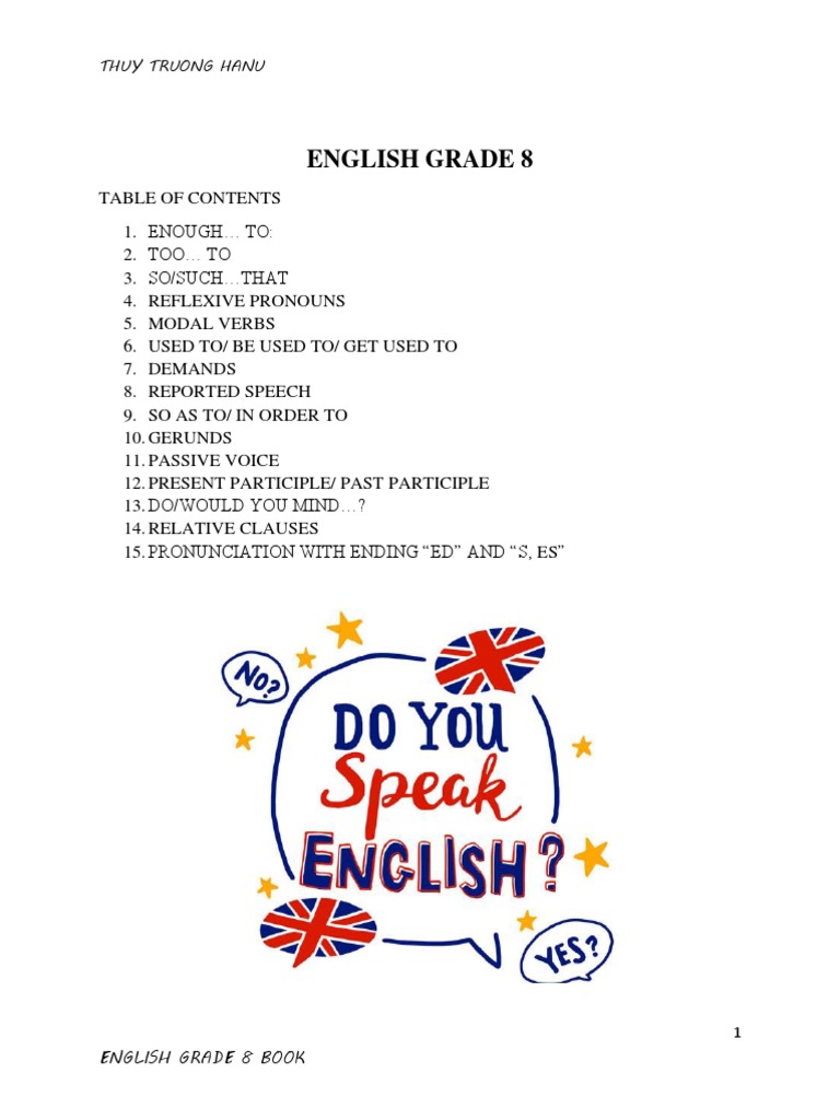 English Grade 8 | PDF