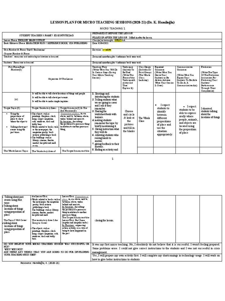 2020-21 Microteaching Lessonplan | PDF | Recycling | Waste