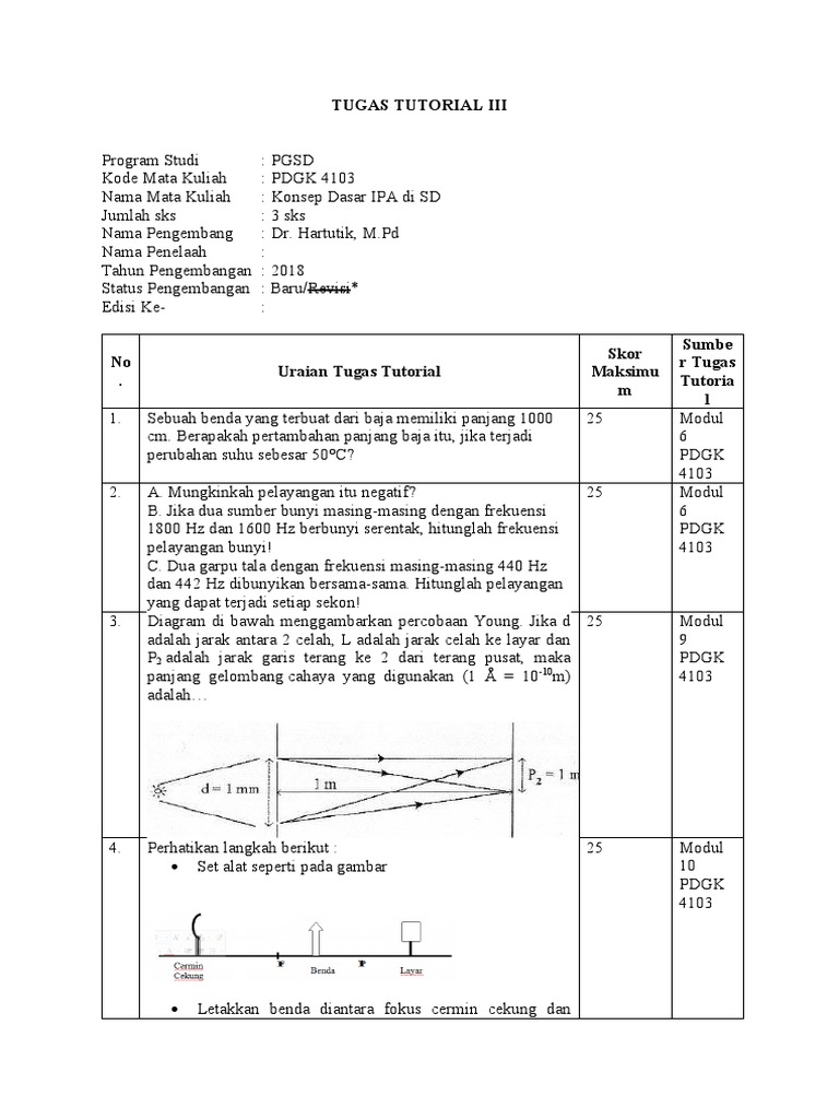 Tugas Tutorial IPA PGSD 2018 | PDF