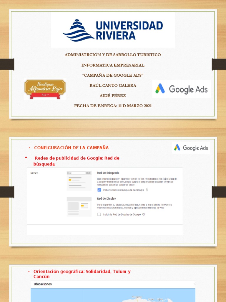 Ejemplo de Tarea Campaña de Google ADS | PDF | Crecimiento personal y ...
