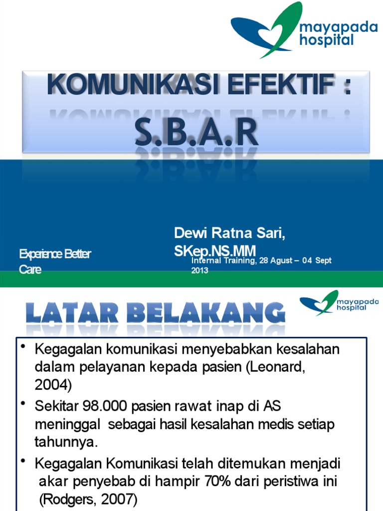 Komunikasi Sbar | PDF