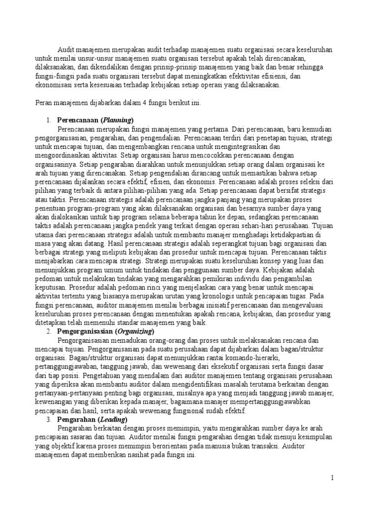 Diskusi 2 Audit Manajemen | PDF