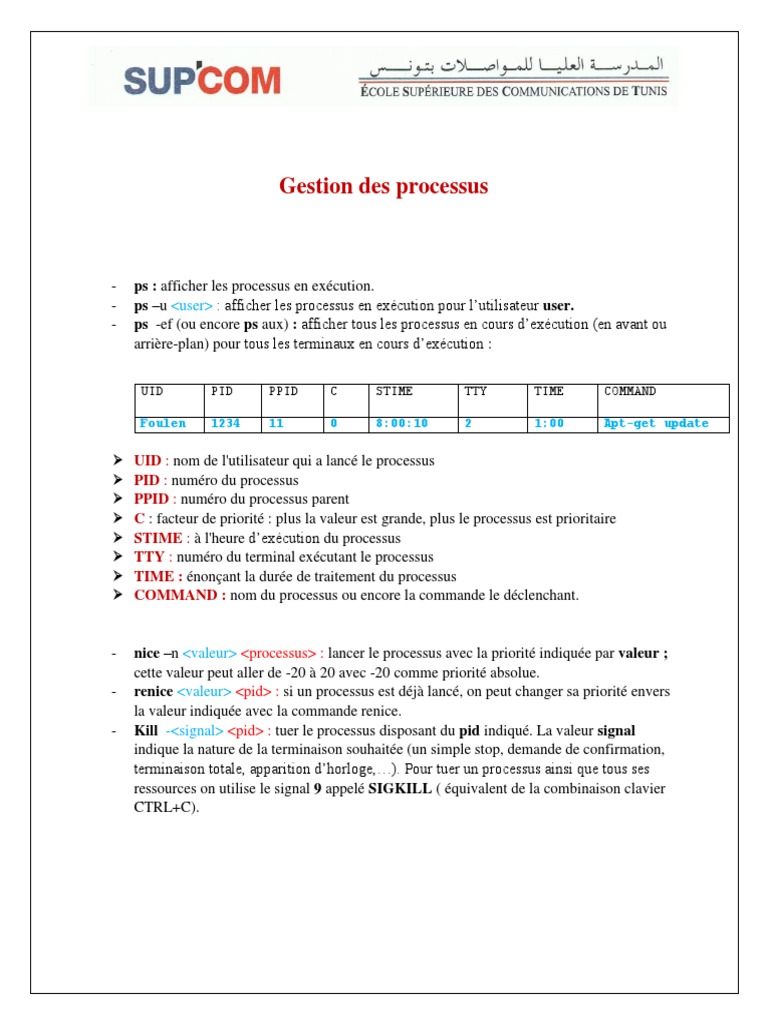 Gestion Des Processus | PDF | Informatique | Ingénierie informatique