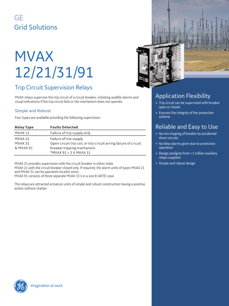 Mvax 12/21/31/91: Grid Solutions | PDF | Relay | Switch