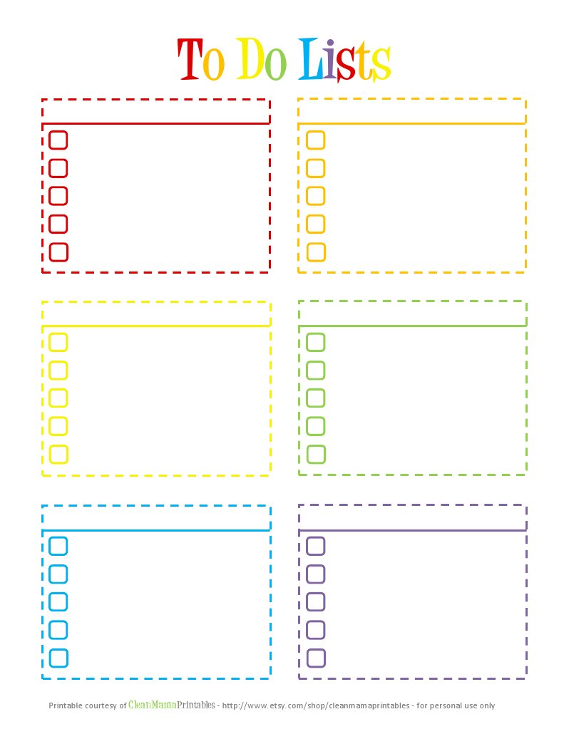 To Do Lists - Clean Mama | PDF