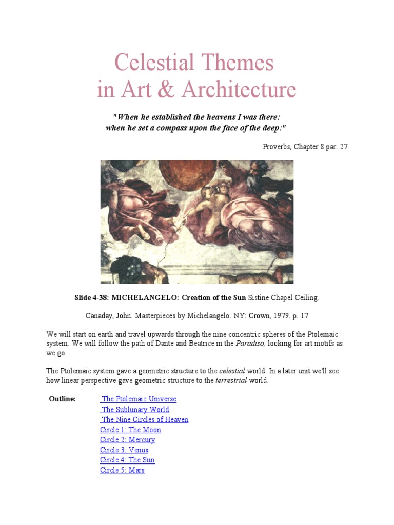 Celestial Themes in Art & Architecture | PDF | Divine Comedy | Dante ...