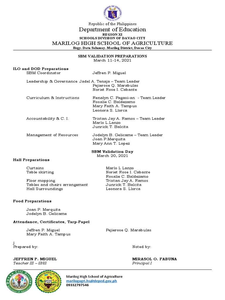 Activity Proposal - SBM | PDF | Philippines