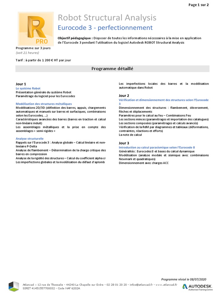 Formation Avancée Robot Structural | PDF | Flambage | Science