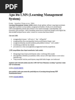 Panduan Penggunaan LMS | PDF