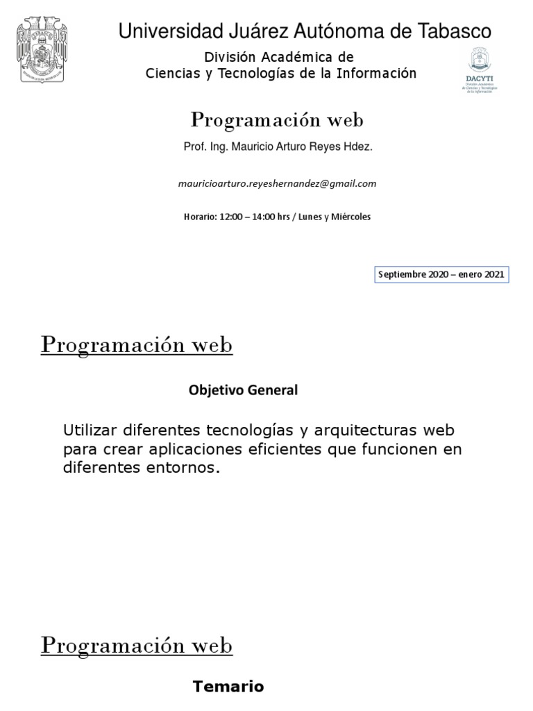 Curso de Programación Web 2020-2021 | PDF