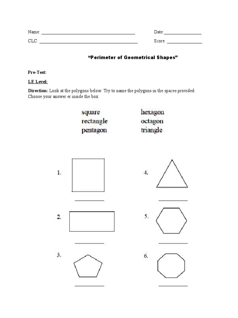 Worksheets LS3 Perimeter | PDF | Shape | Geometric Shapes