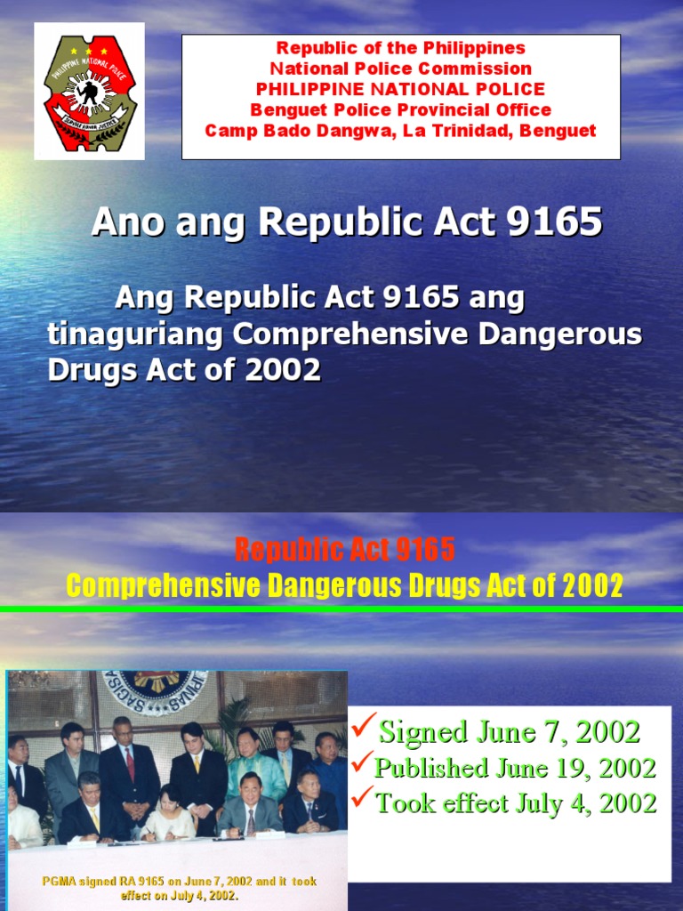 Lecture RA 9165 | PDF