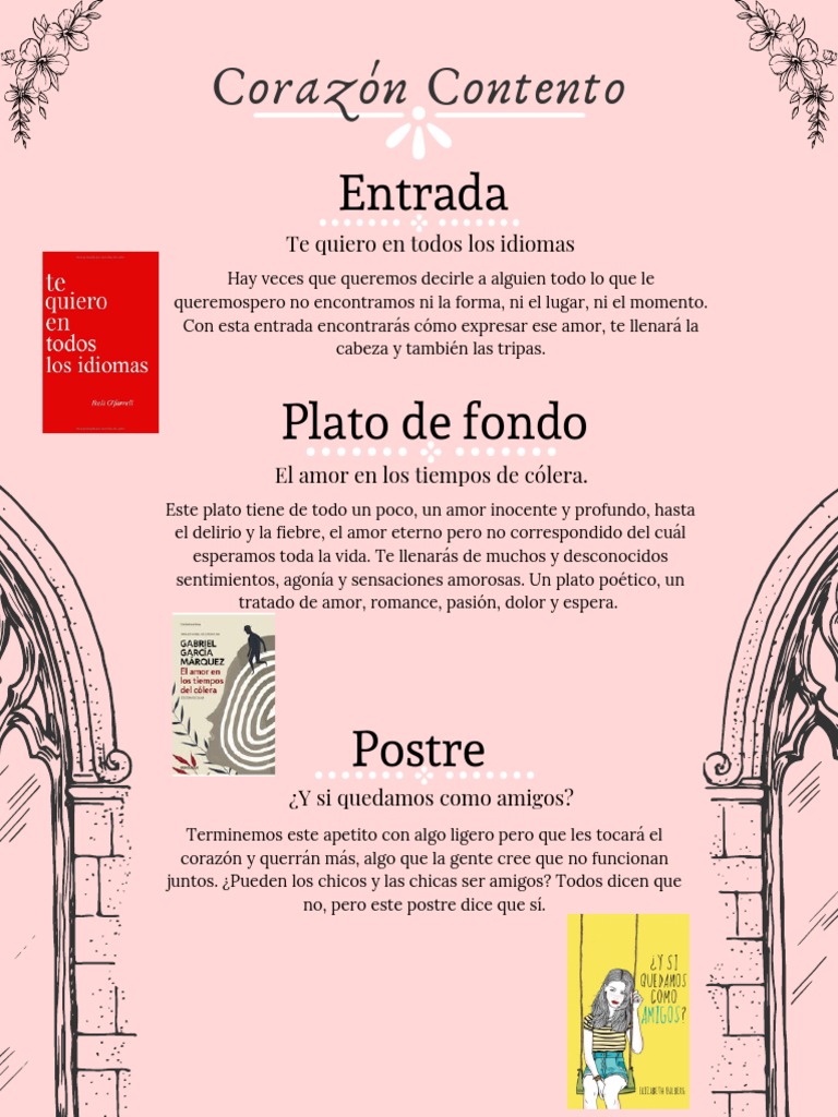 Menú Literario Trabajo | PDF