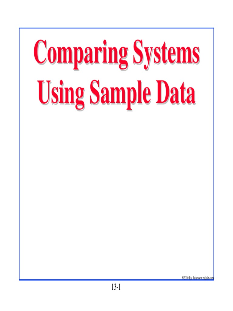 Comparing Systems Using Sample Data | PDF | Confidence Interval | Applied Mathematics