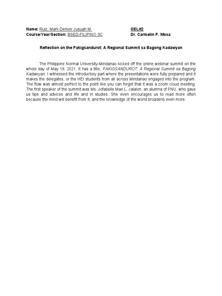 Ruiz - Webinar 3 Reflection | PDF